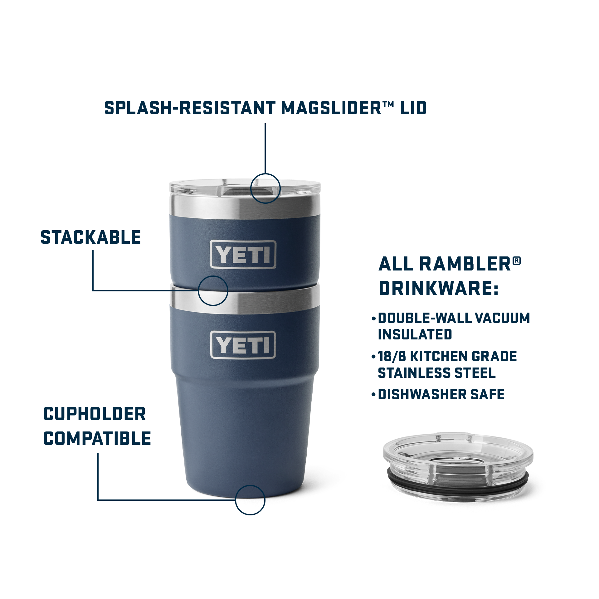 Rambler® 16 oz (473 ml) Stackable Cup – YETI Australia