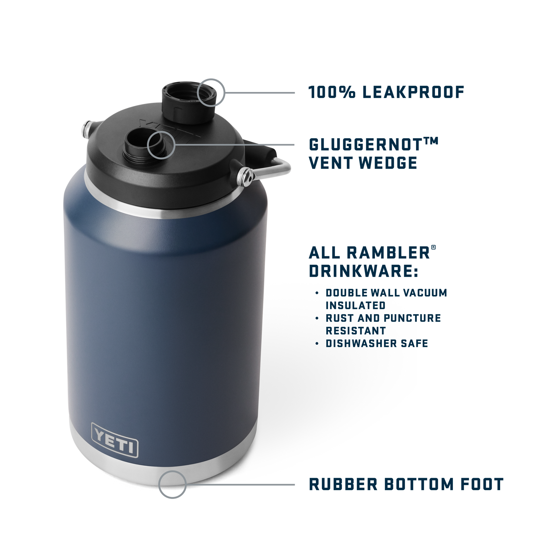 Rambler® One Gallon (3.8L) Jug – YETI Australia